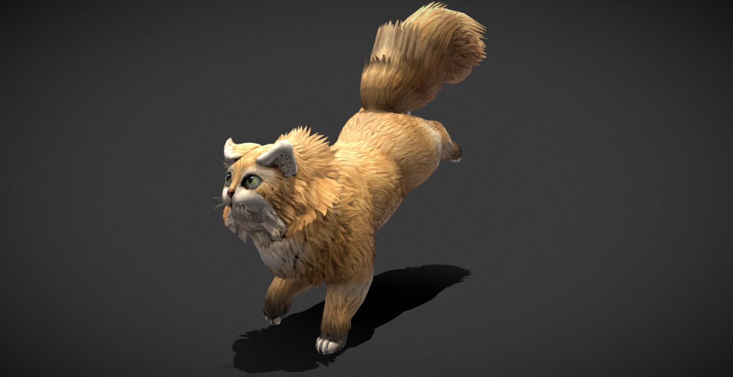 ArtStation - Fantasy Creature - Combat Cat | Game Assets