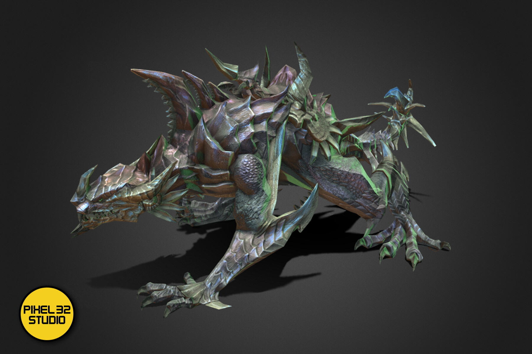 ArtStation - Fantasy Creature - Combat Dinosaur | Game Assets