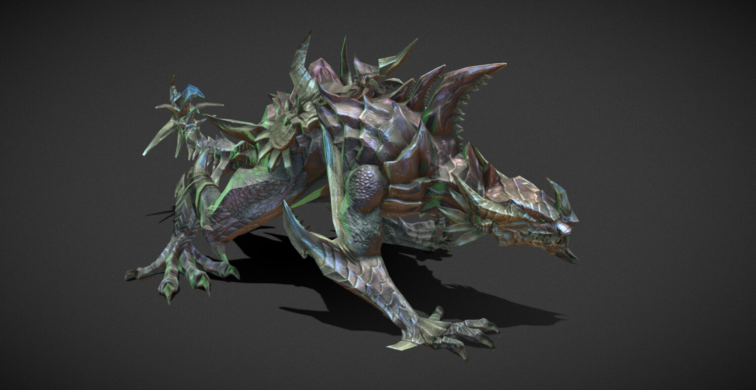 ArtStation - Fantasy Creature - Combat Dinosaur | Game Assets