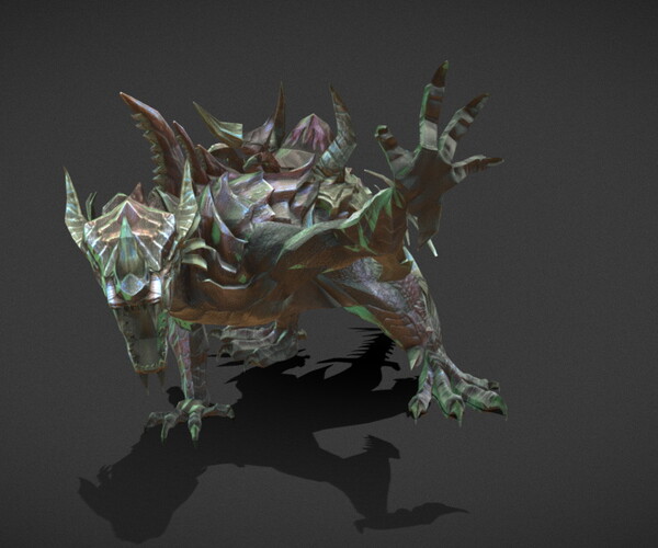 ArtStation - Fantasy Creature - Combat Dinosaur | Game Assets