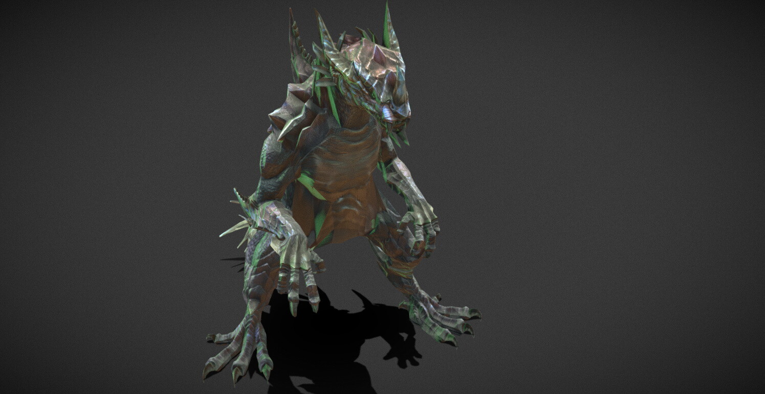 ArtStation - Fantasy Creature - Combat Dinosaur | Game Assets