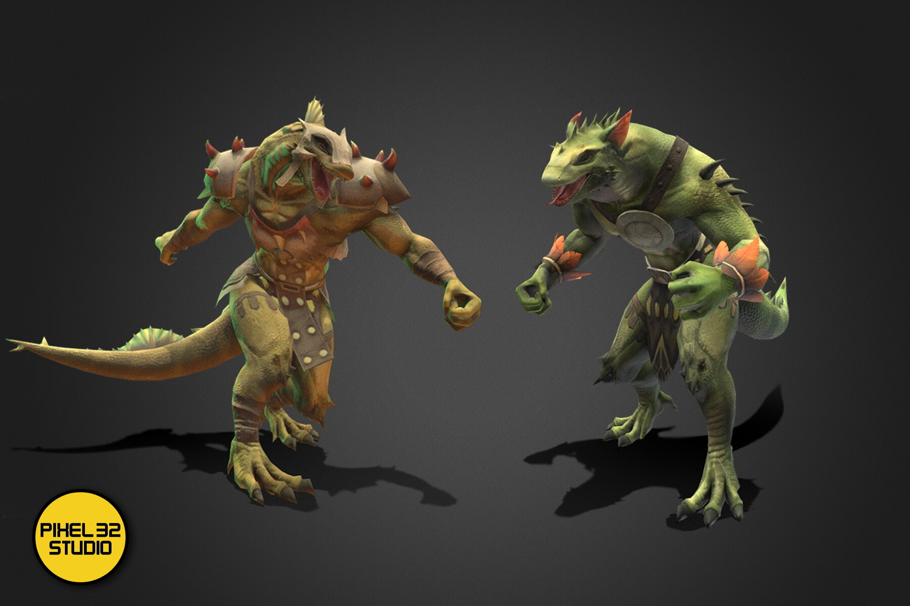 ArtStation - Fantasy Creature - Combat LizardMan | Game Assets