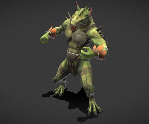 ArtStation - Fantasy Creature - Combat LizardMan | Game Assets