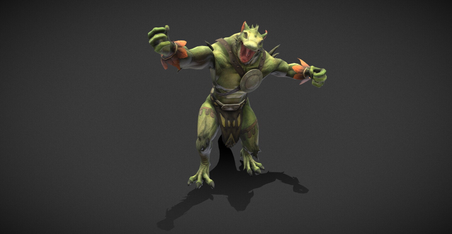 ArtStation - Fantasy Creature - Combat LizardMan | Game Assets