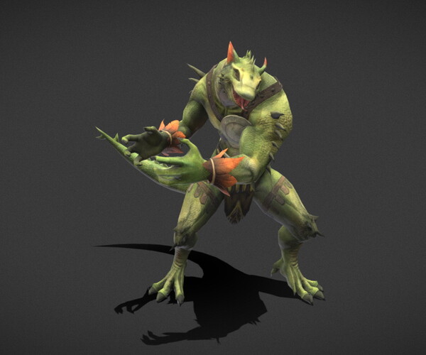 ArtStation - Fantasy Creature - Combat LizardMan | Game Assets
