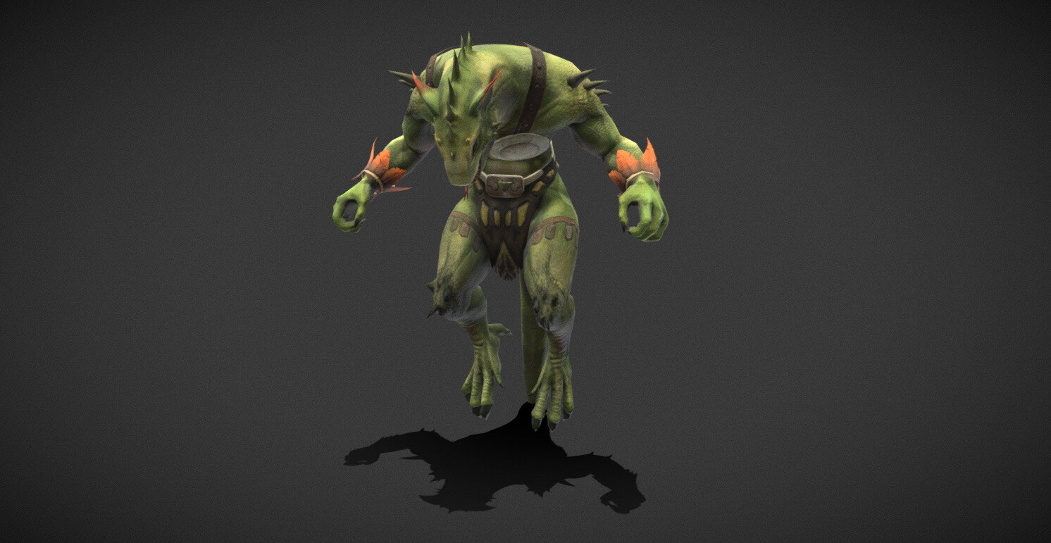 ArtStation - Fantasy Creature - Combat LizardMan | Game Assets