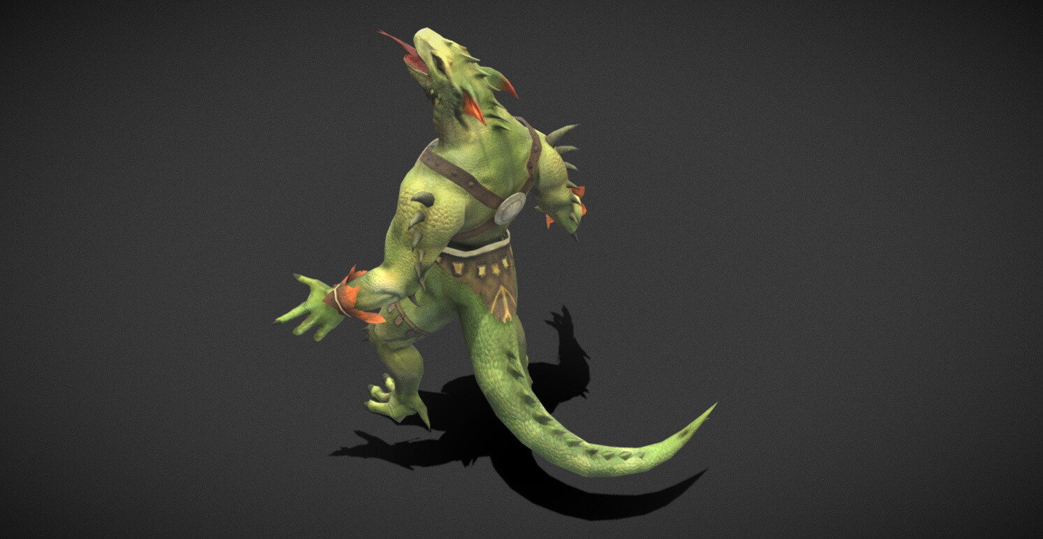 ArtStation - Fantasy Creature - Combat LizardMan | Game Assets