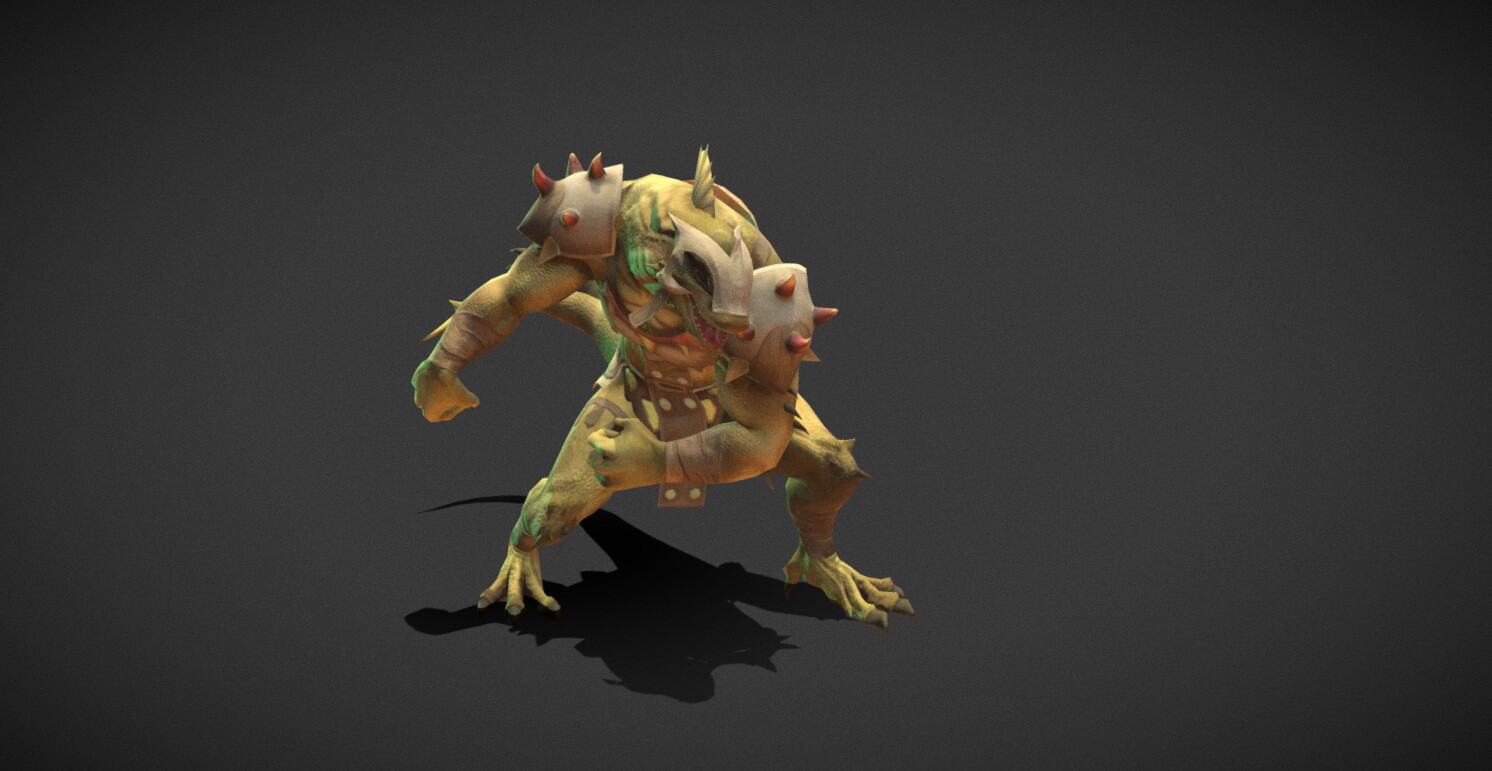 ArtStation - Fantasy Creature - Combat LizardMan | Game Assets
