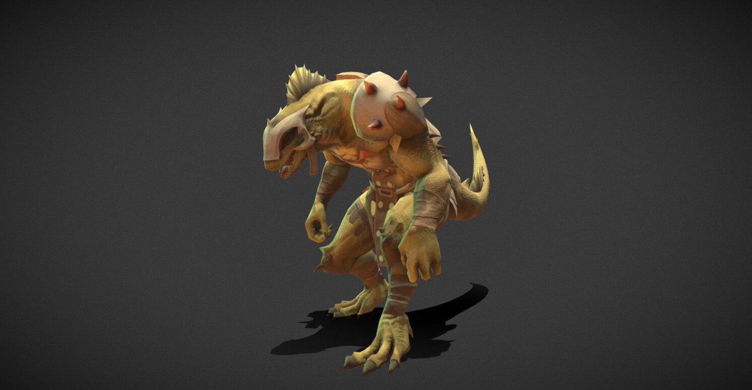 ArtStation - Fantasy Creature - Combat LizardMan | Game Assets