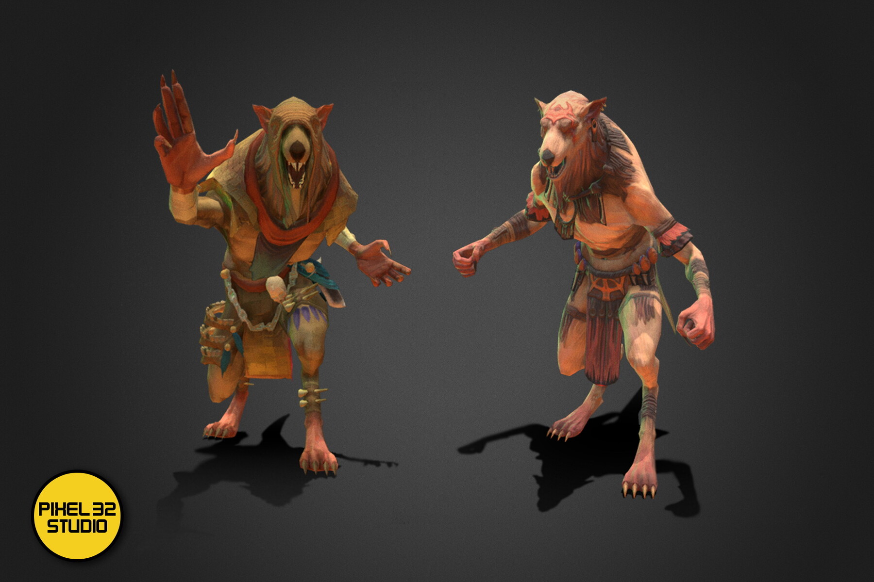ArtStation - Fantasy Creature - Combat RatMan | Game Assets