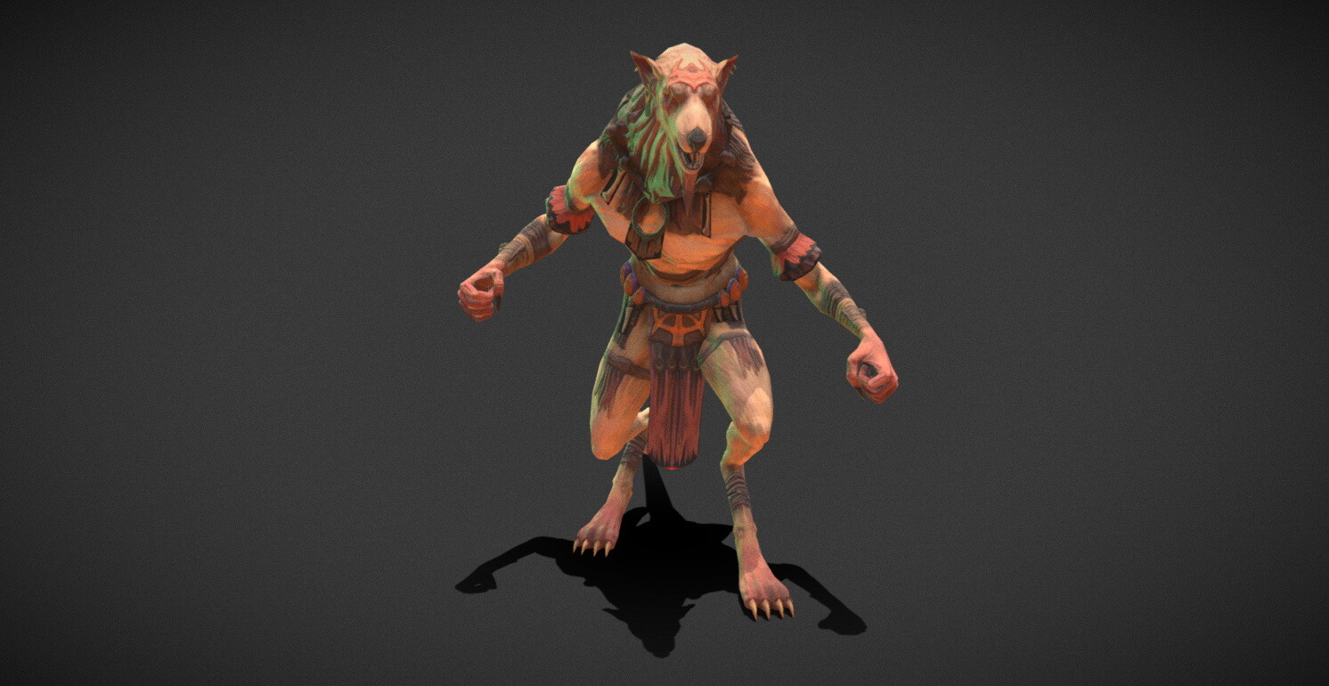 ArtStation - Fantasy Creature - Combat RatMan | Game Assets