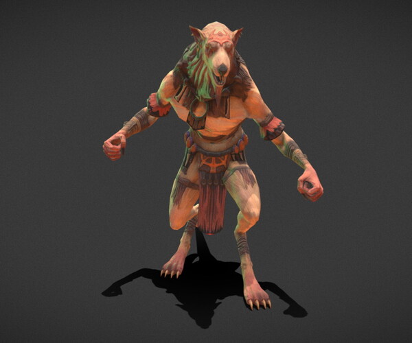 ArtStation - Fantasy Creature - Combat RatMan | Game Assets