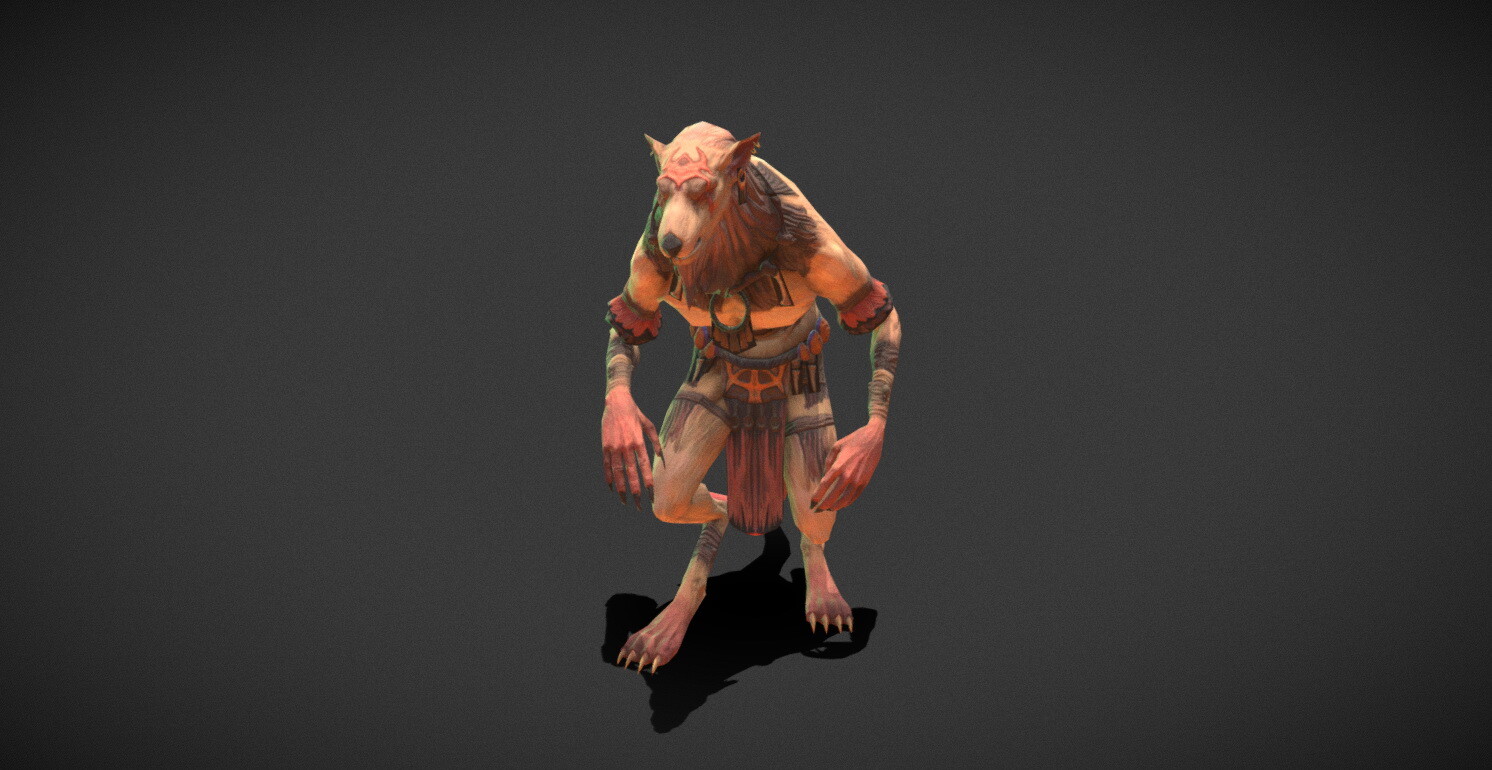 ArtStation - Fantasy Creature - Combat RatMan | Game Assets