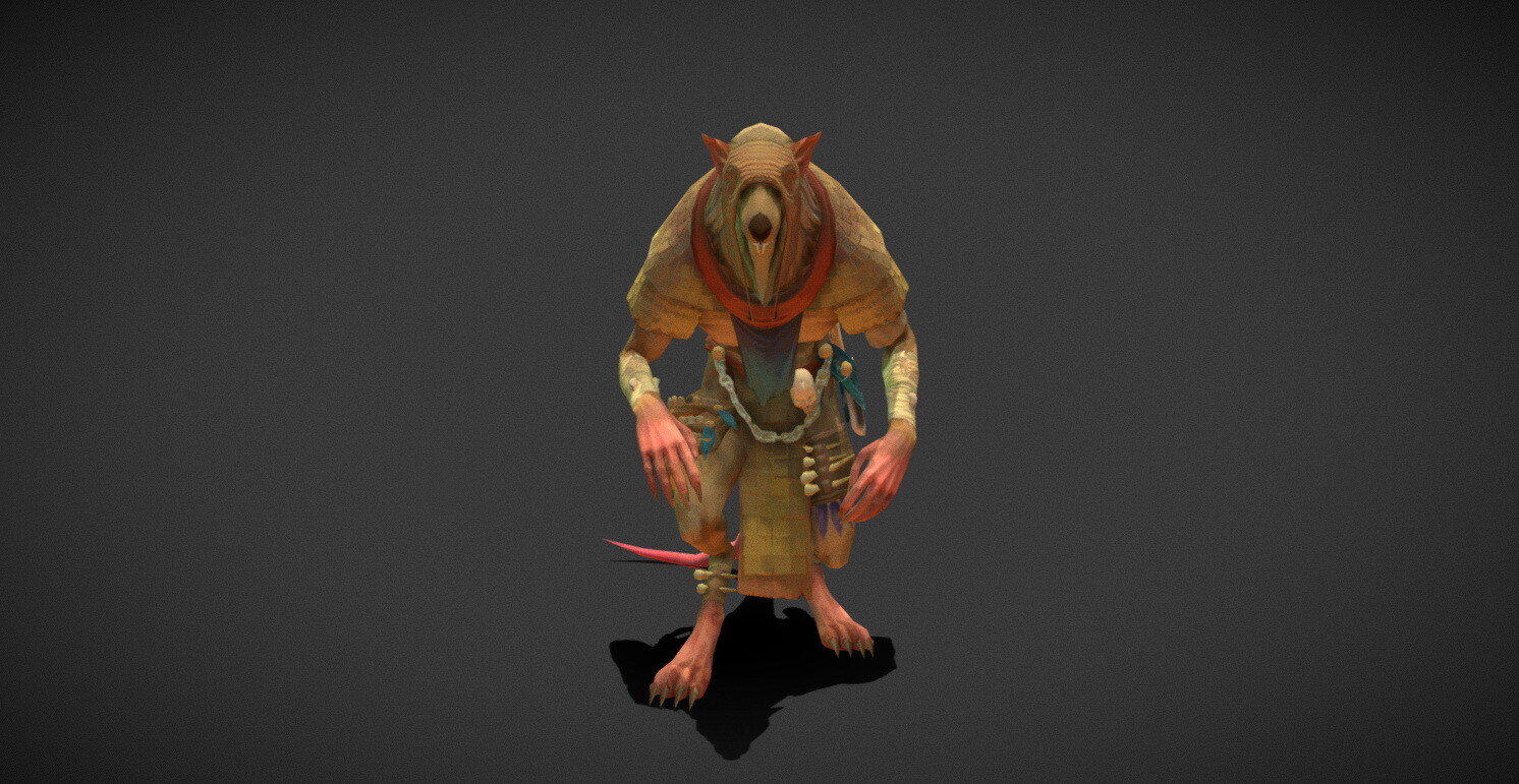 ArtStation - Fantasy Creature - Combat RatMan | Game Assets