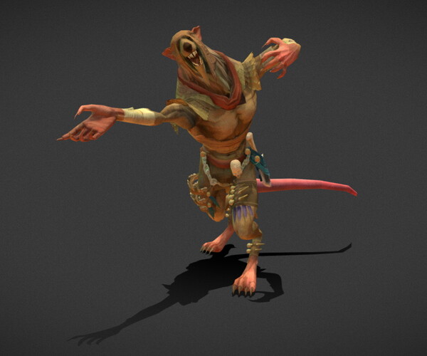 ArtStation - Fantasy Creature - Combat RatMan | Game Assets