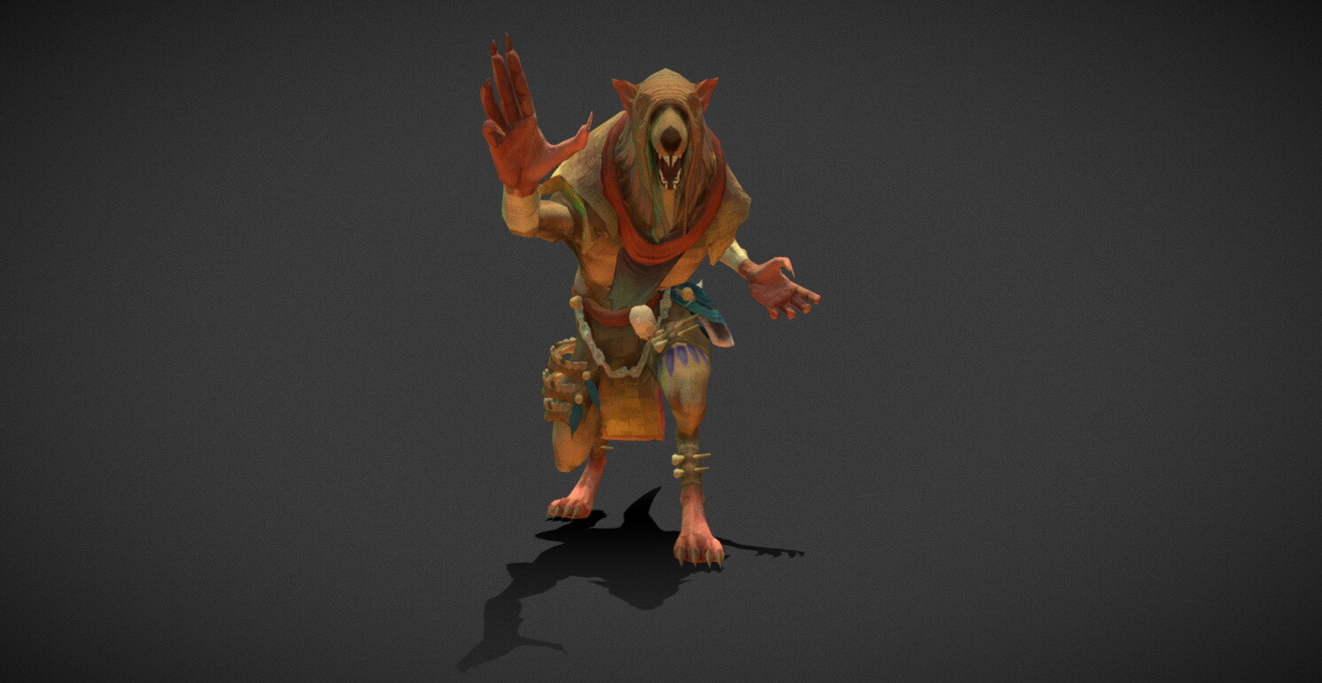 ArtStation - Fantasy Creature - Combat RatMan | Game Assets
