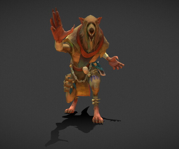 ArtStation - Fantasy Creature - Combat RatMan | Game Assets