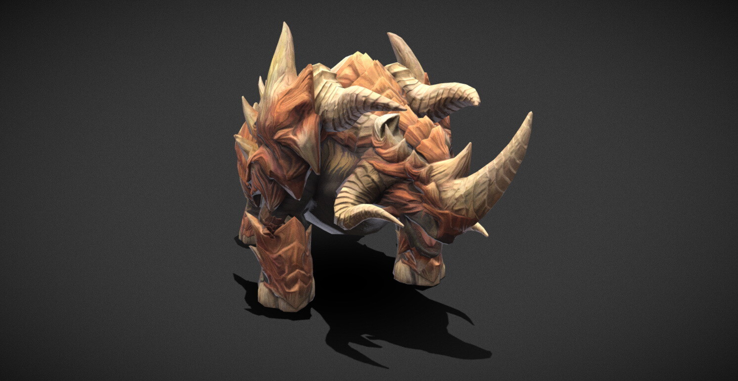 ArtStation - Fantasy Creature - Combat Rhino | Game Assets