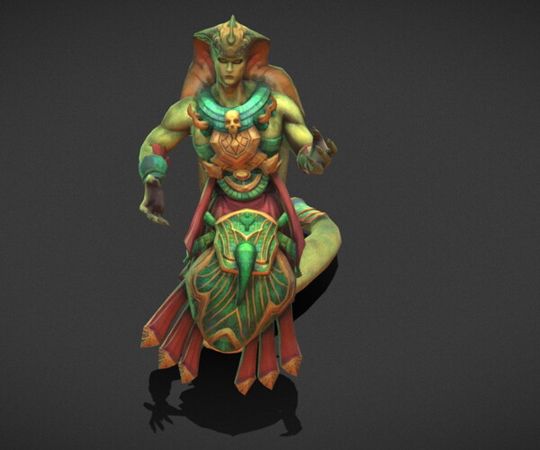 ArtStation - Fantasy Creature - Combat SnakeMan | Game Assets