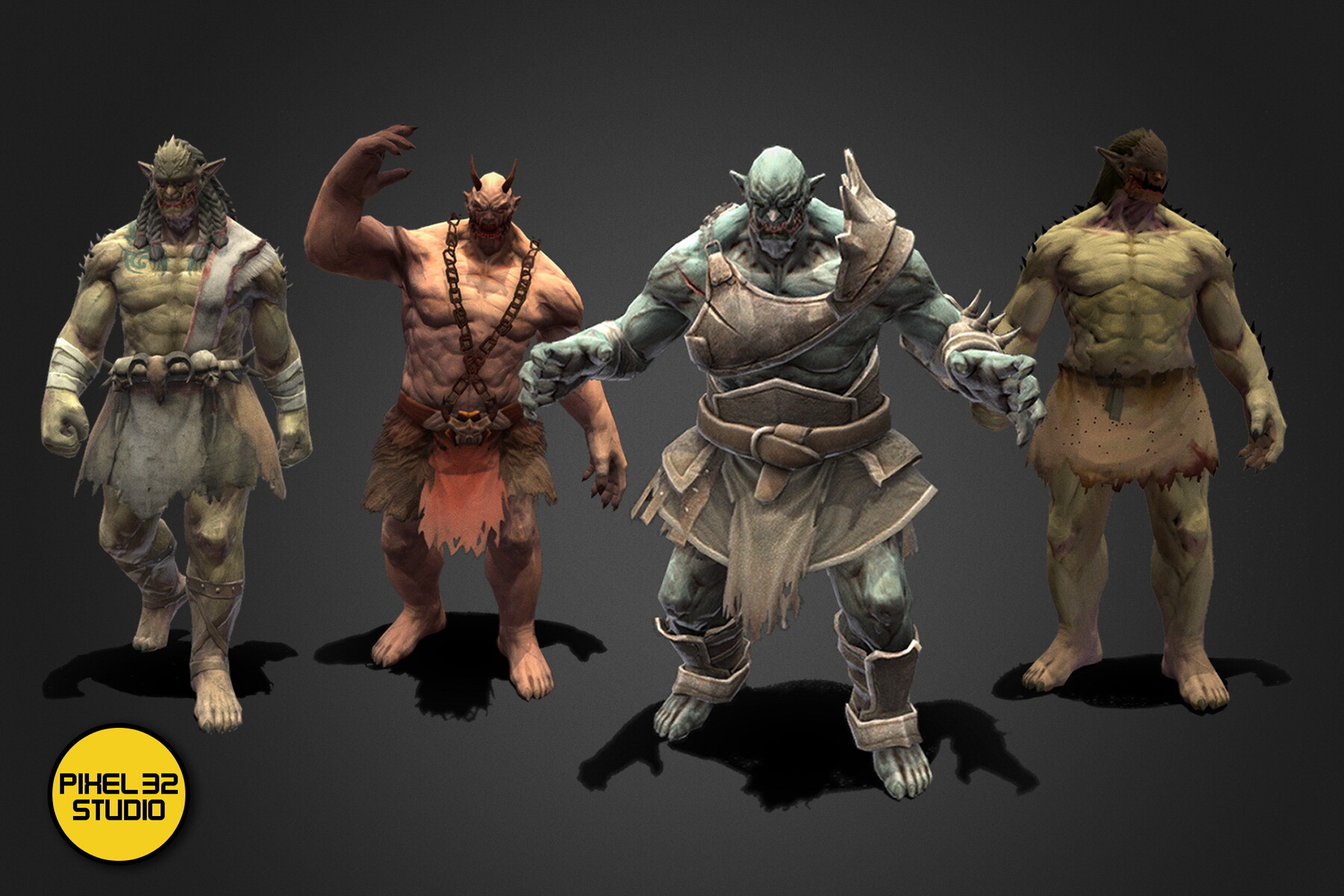ArtStation - Fantasy Creature - Combat Troll | Game Assets