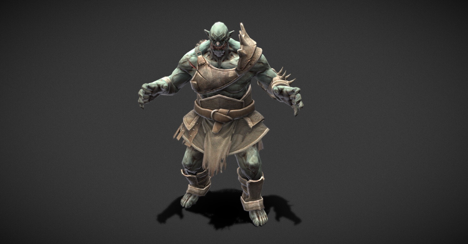 ArtStation - Fantasy Creature - Combat Troll | Game Assets