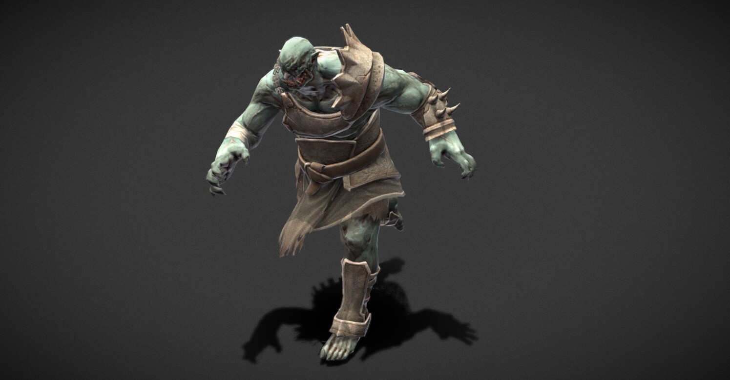 ArtStation - Fantasy Creature - Combat Troll | Game Assets