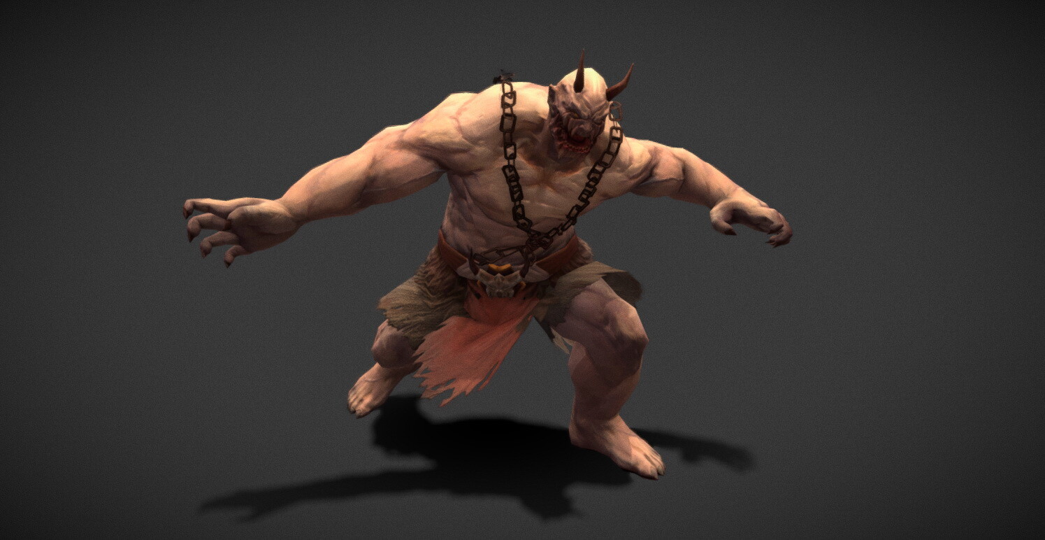 ArtStation - Fantasy Creature - Combat Troll | Game Assets