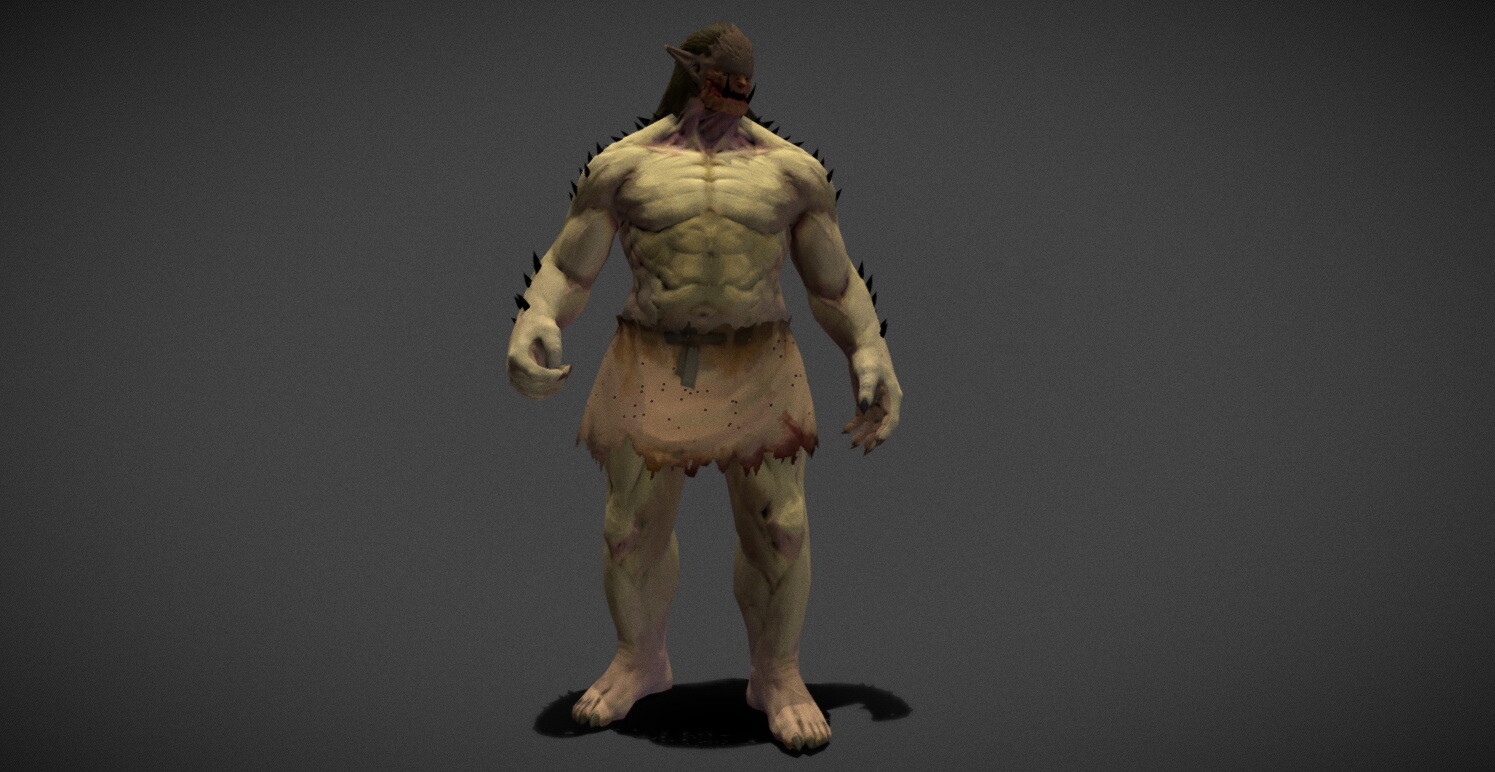 ArtStation - Fantasy Creature - Combat Troll | Game Assets