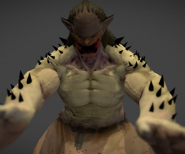 ArtStation - Fantasy Creature - Combat Troll | Game Assets