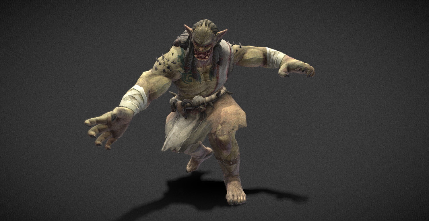 ArtStation - Fantasy Creature - Combat Troll | Game Assets