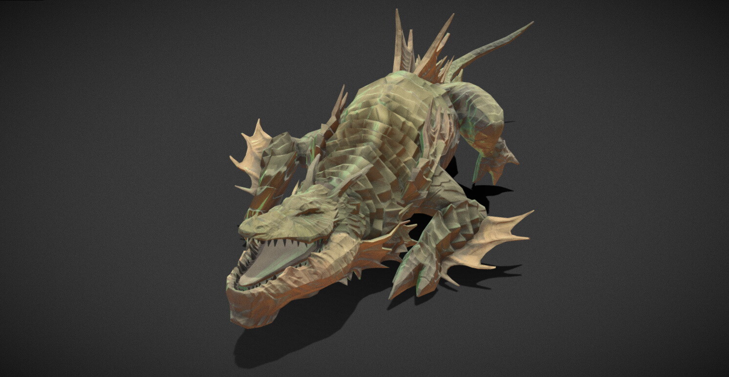 ArtStation - Fantasy Creature - Crocodile | Game Assets