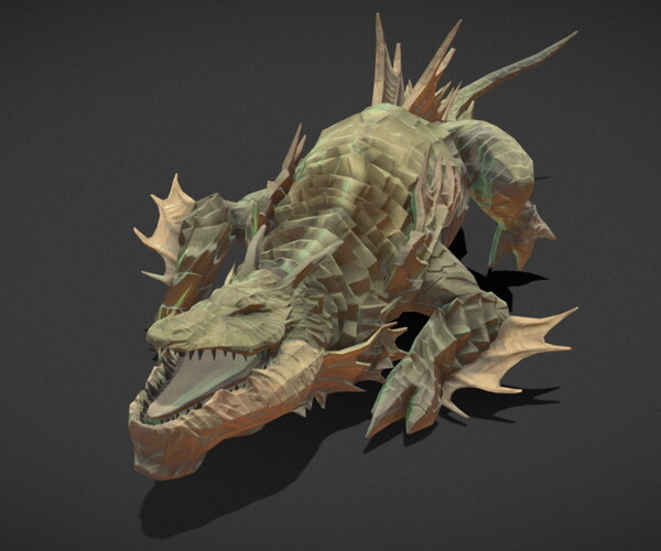 ArtStation - Fantasy Creature - Crocodile | Game Assets