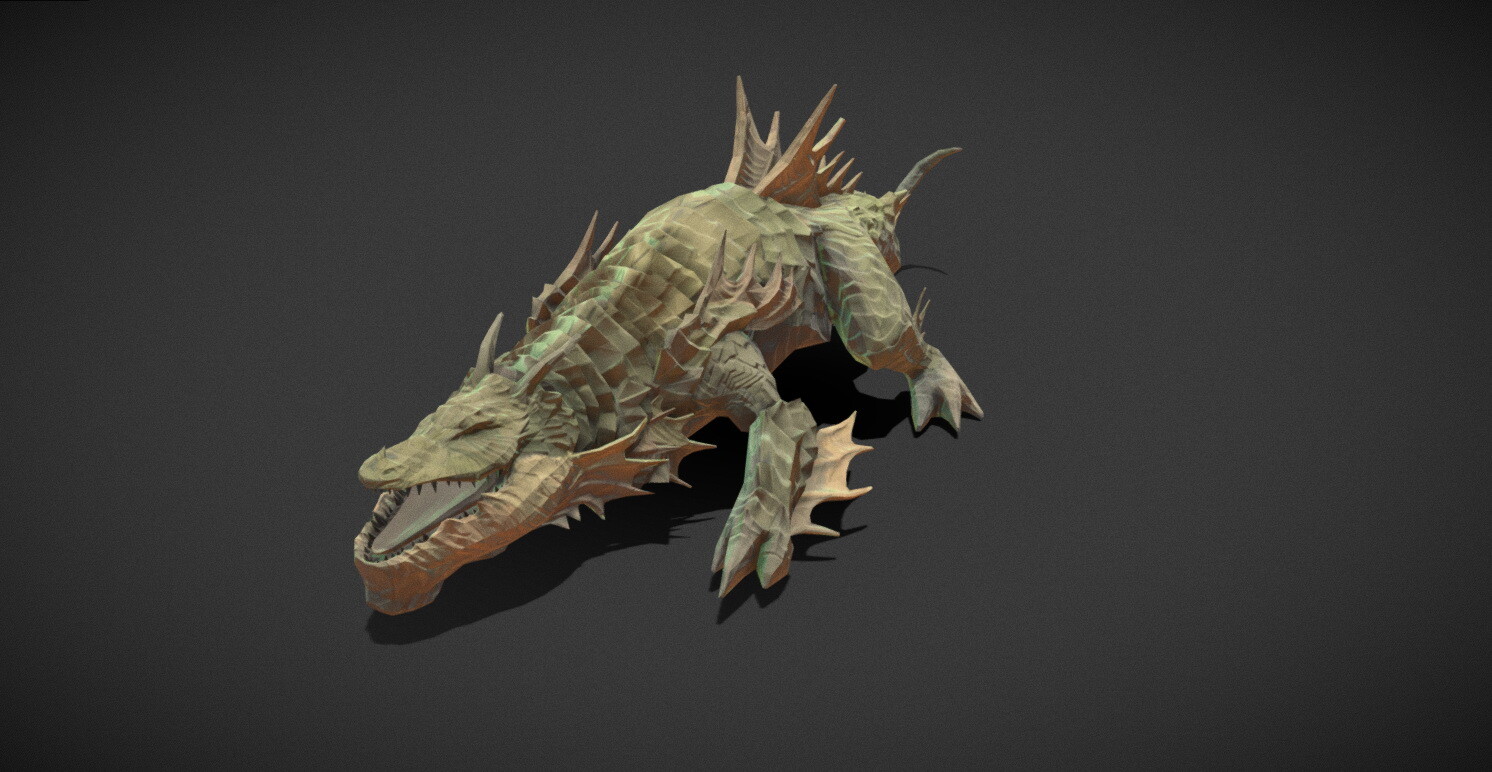 ArtStation - Fantasy Creature - Crocodile | Game Assets