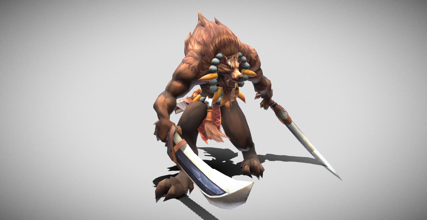 ArtStation - Dungeon Fantasy Monster - Werewolf of Both Hands | Game Assets