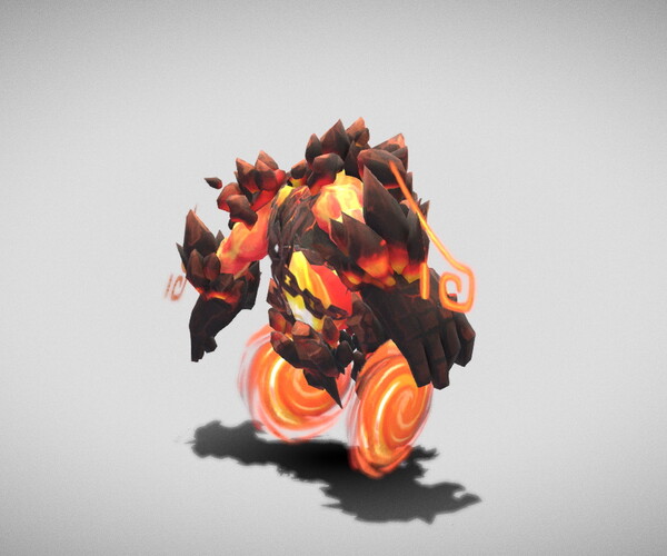 ArtStation - Dungeon Fantasy Monster - Lava Gatekeeper | Game Assets
