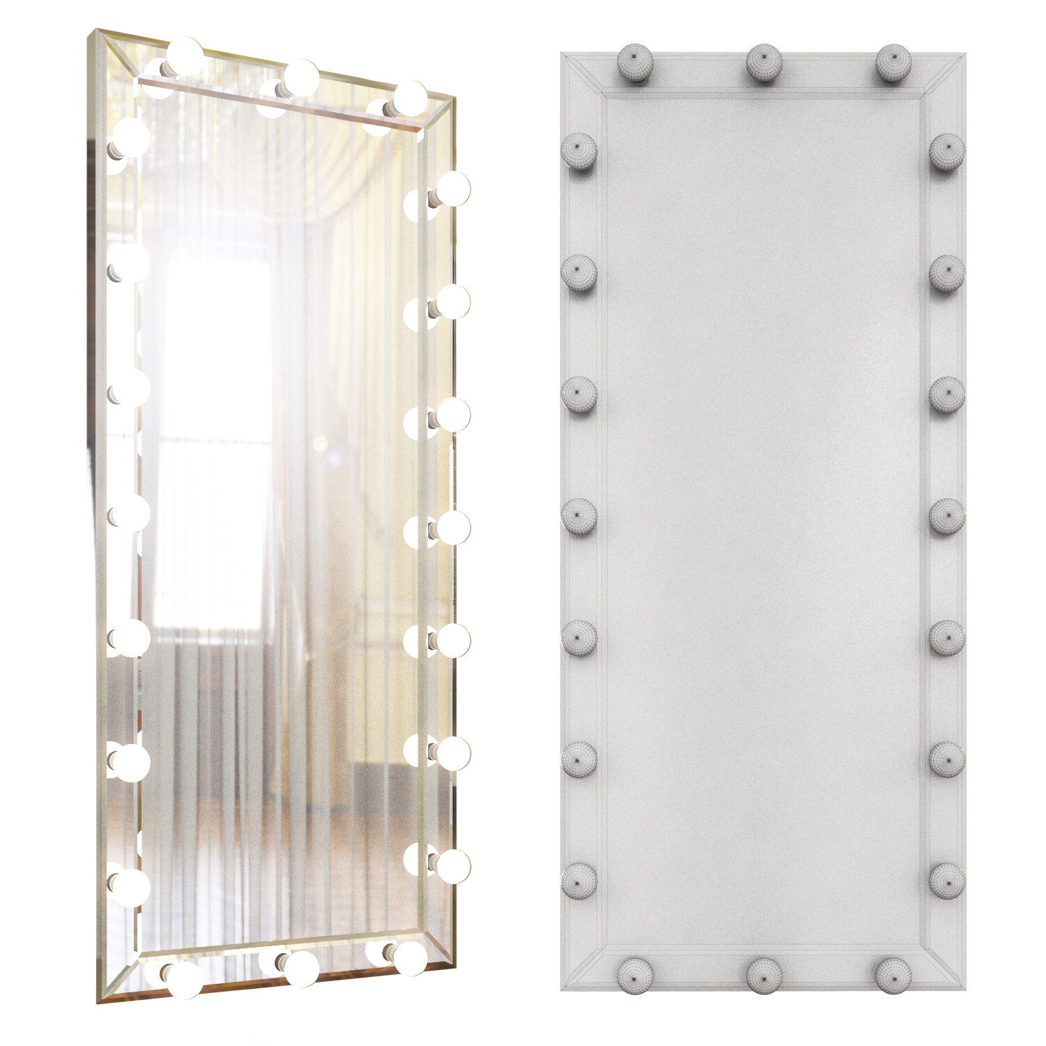 ArtStation - mirror theater mirror grimm room make up beautysalon ...