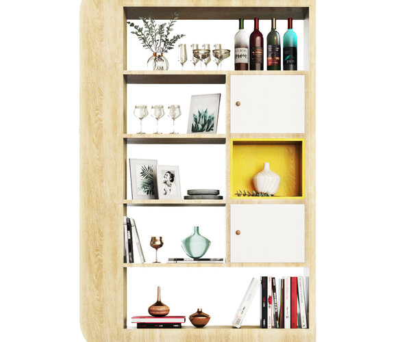 ArtStation - Decorative Shelves-partition rack shelf | Resources