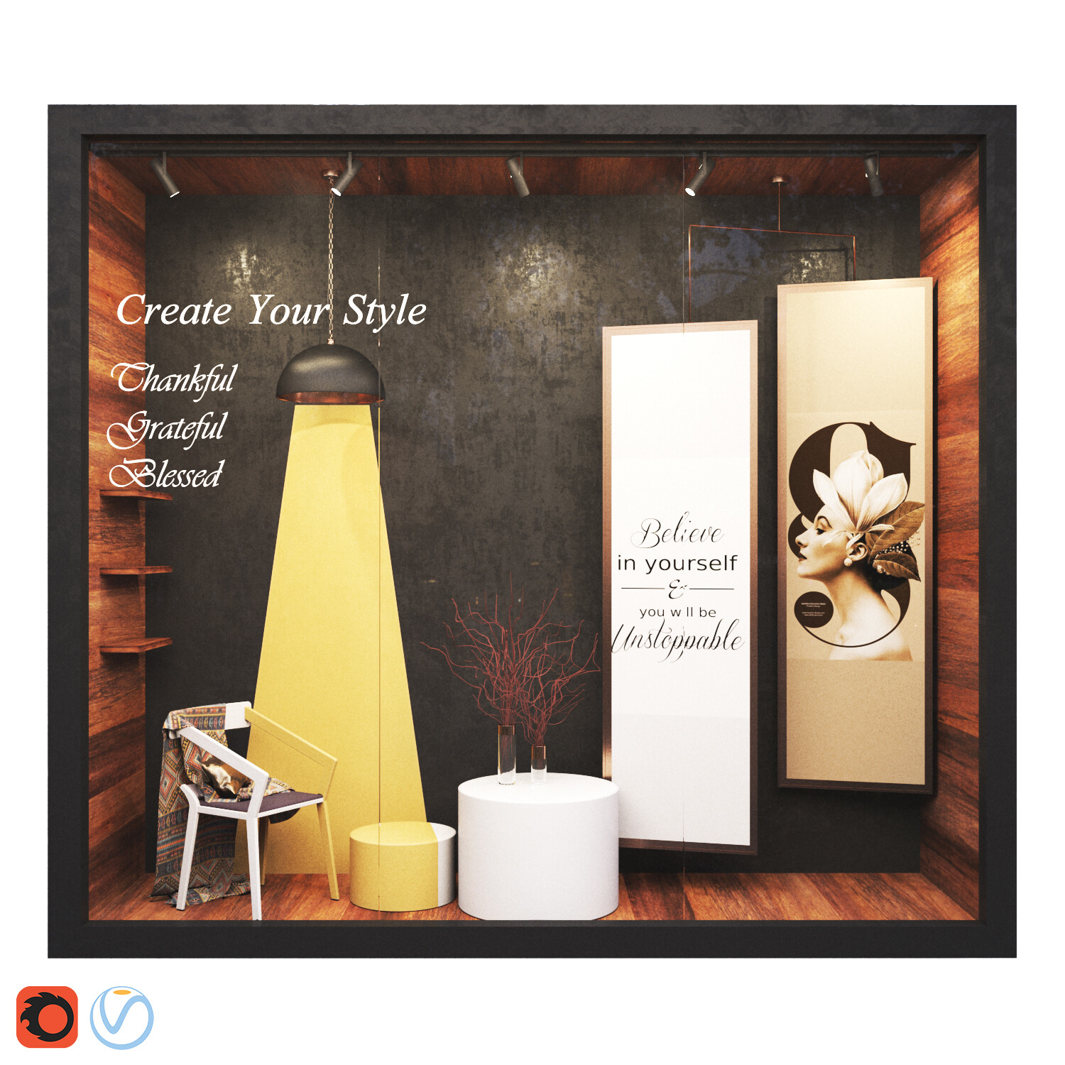 ArtStation - shop, store, shop decor, shop window, boutique, shelf mall ...