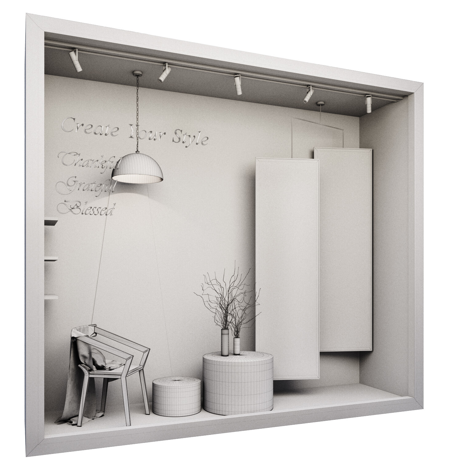 ArtStation - shop, store, shop decor, shop window, boutique, shelf mall ...