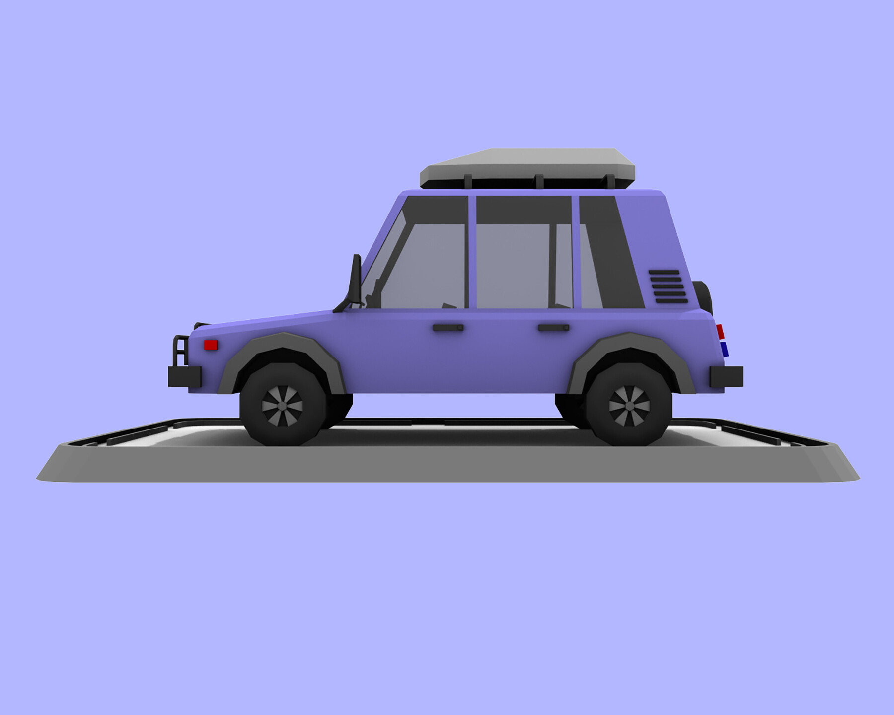 ArtStation - Cartoon Low Poly Jeep Crossover Car | Resources