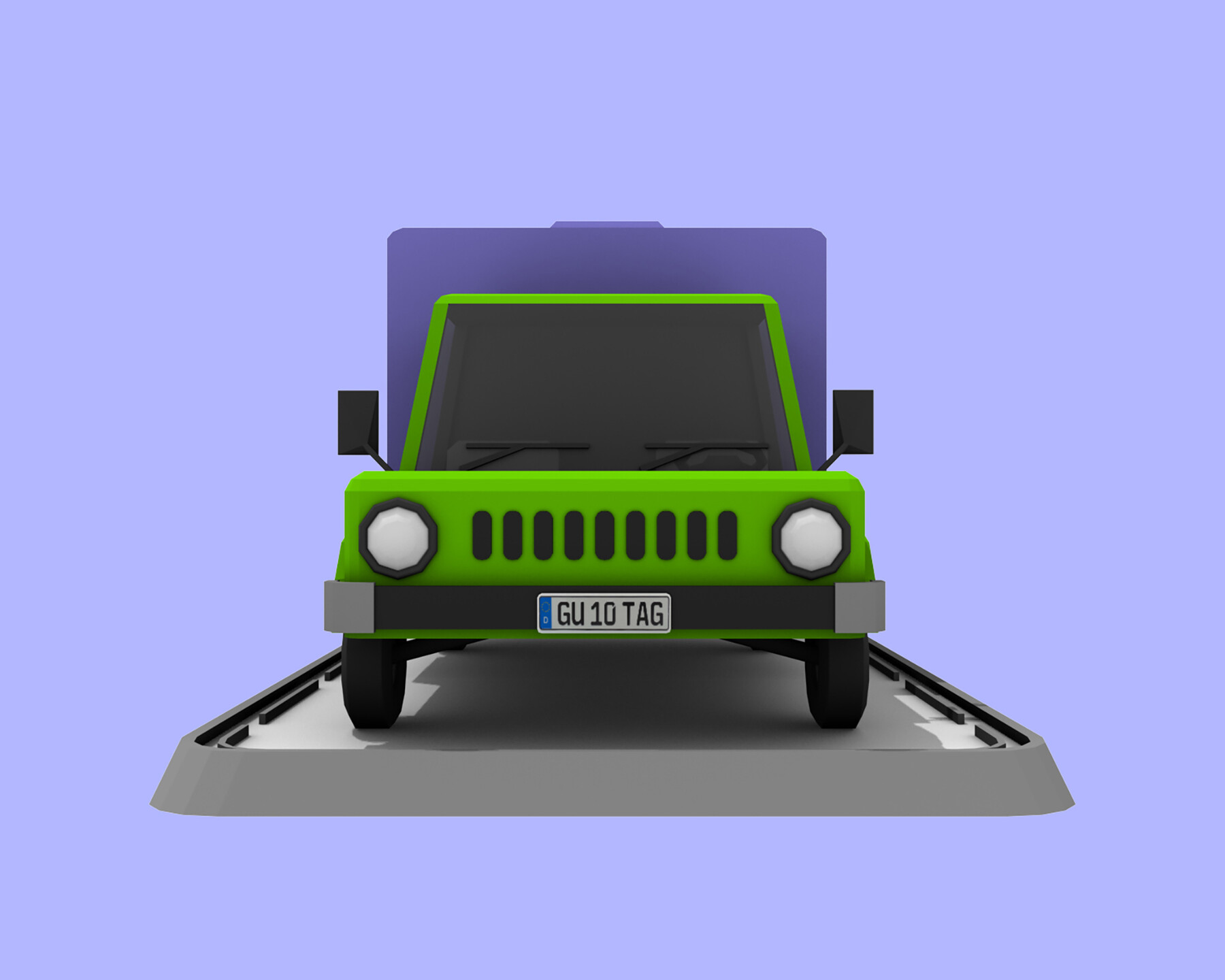 ArtStation - Cartoon Low Poly Food Delivery Truck | Resources