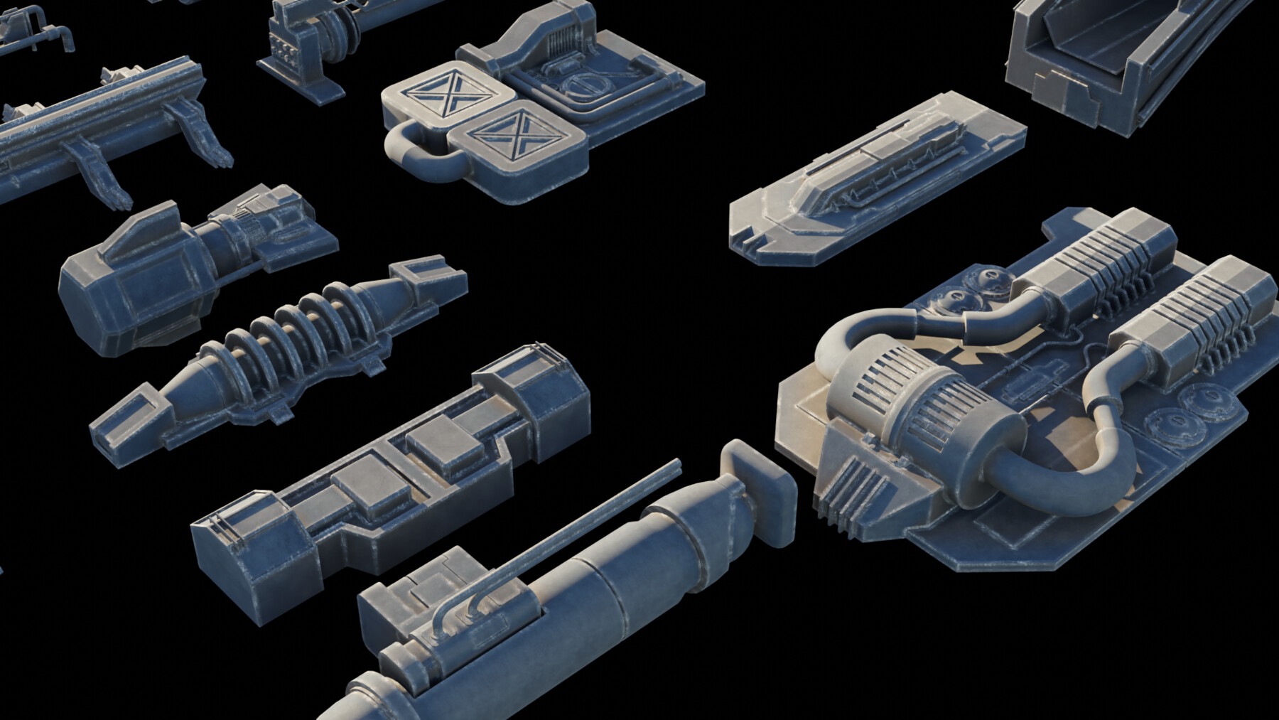 ArtStation - Scifi Kit Bashing Greeble Set | Resources