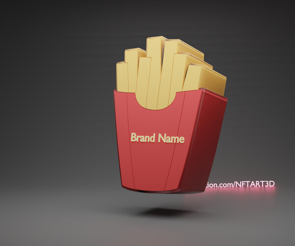 ArtStation - 3D French Fries Blender Template Cycle Engine | Resources