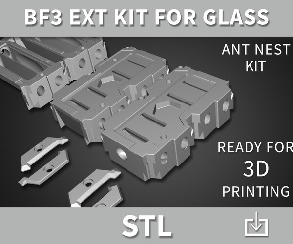 ArtStation - 3D model BF3 ext KIT1 for glass Ant Nest formicarium auto ...