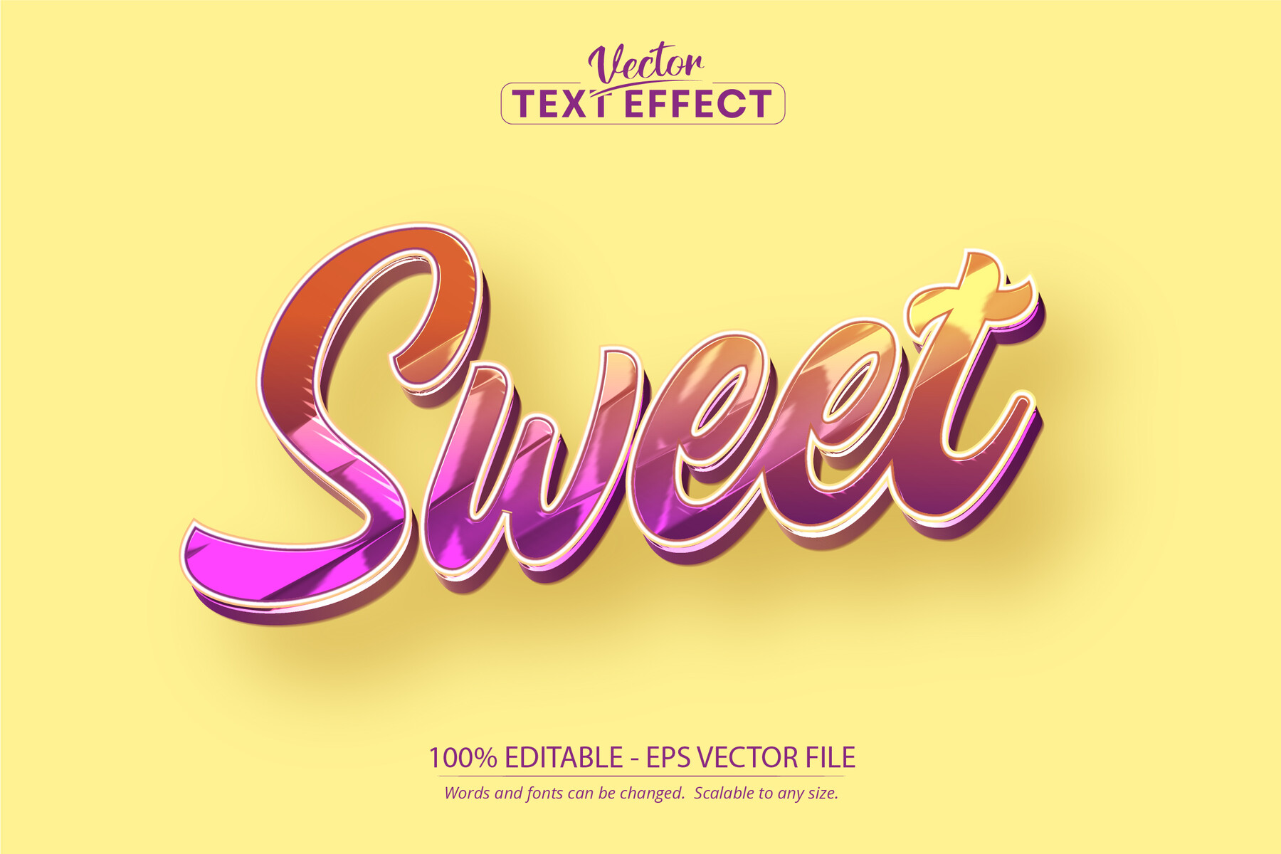 ArtStation - Cartoon text effect, editable sweet text and comic text ...