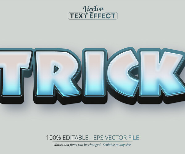 ArtStation - Cartoon text effect, editable trick text and comic text ...