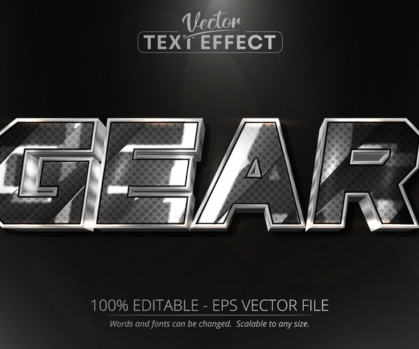 ArtStation - Silver editable text effect, shiny luxury silver color and ...