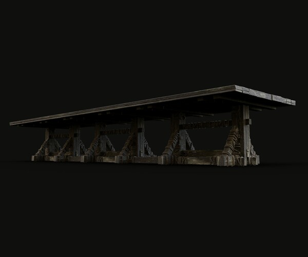 ArtStation - LONG TABLE BENCH INN TAVERN BAR INTERIOR FOOD BEER STOOL ...