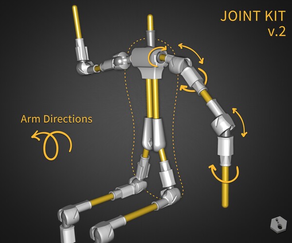 ArtStation - 3D model Joint KIT2 for BJD Doll handmade stl file for all ...