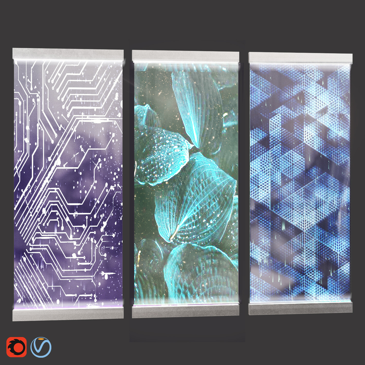 ArtStation - glass partition panel display | Resources